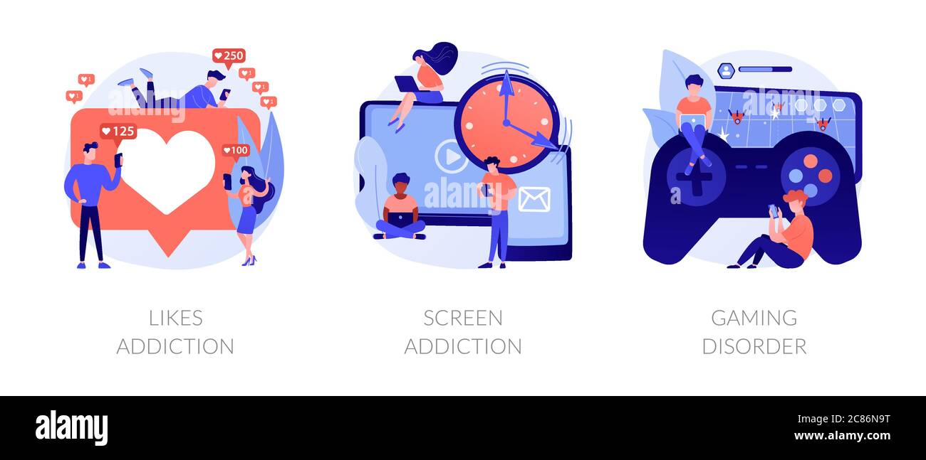 Technology addiction vector concept metaphor Stock Vector Image & Art ...