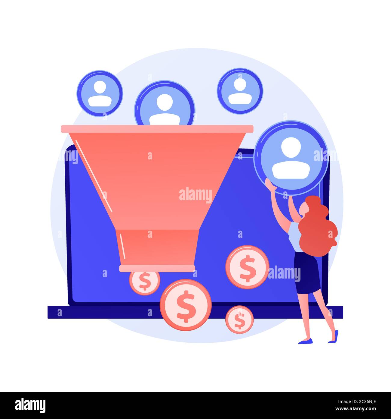 Conversion rate funnel icon Cut Out Stock Images & Pictures - Alamy
