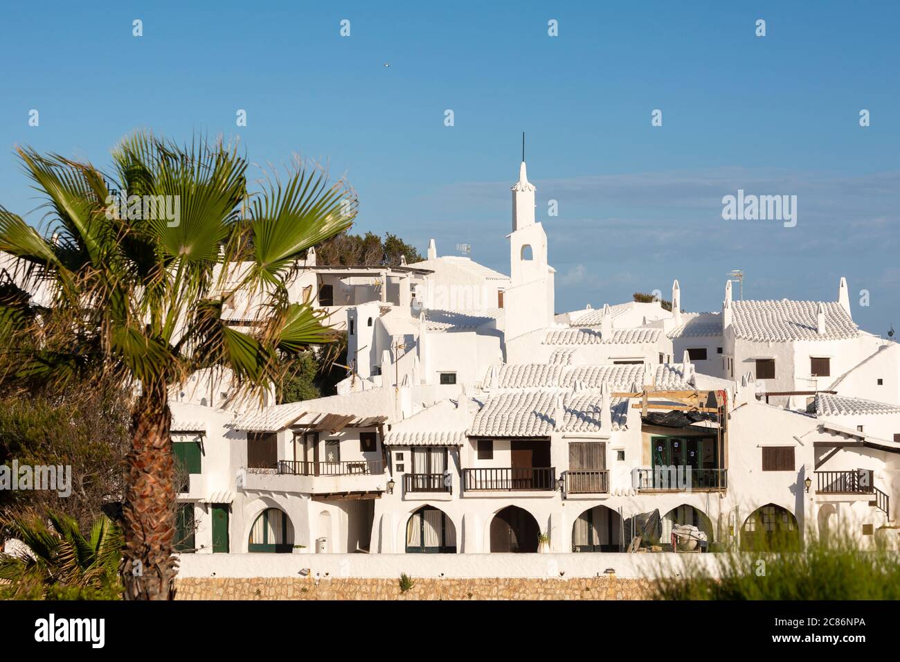 The whitewash fishing village of Binibeca Vell, Menorca Stock Photo - Alamy
