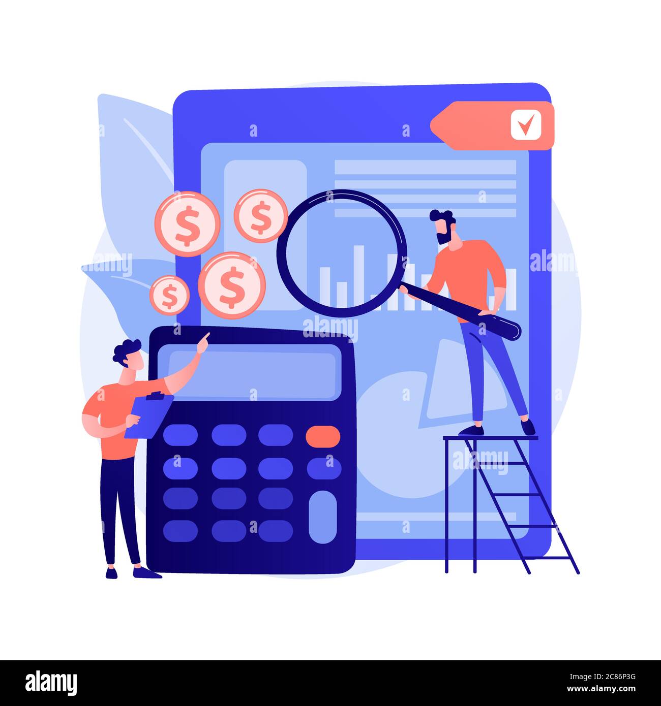 Audit inspection finance icon vector Cut Out Stock Images & Pictures ...