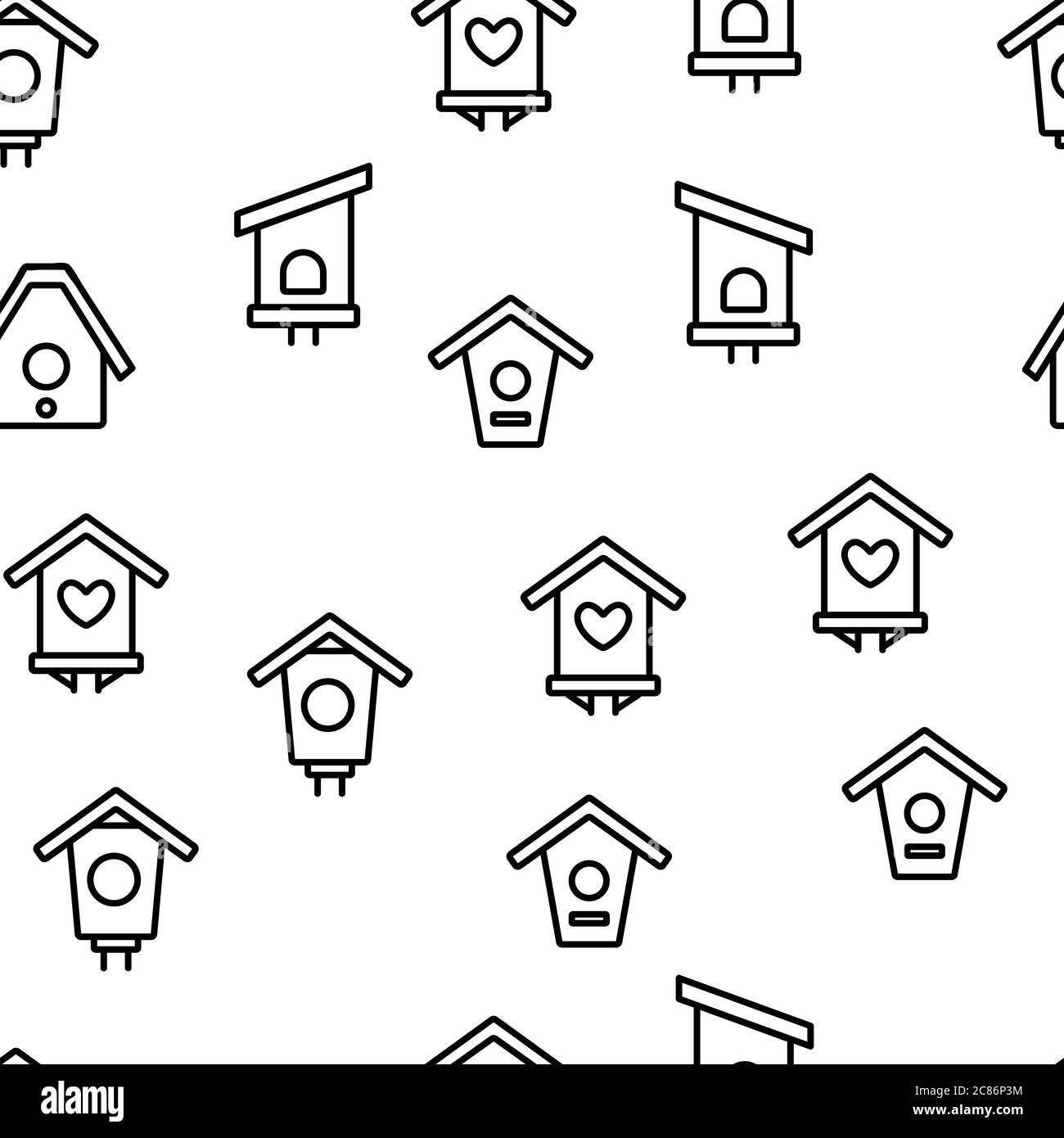 Bird House Vector Seamless Pattern Stock Vector Image & Art - Alamy