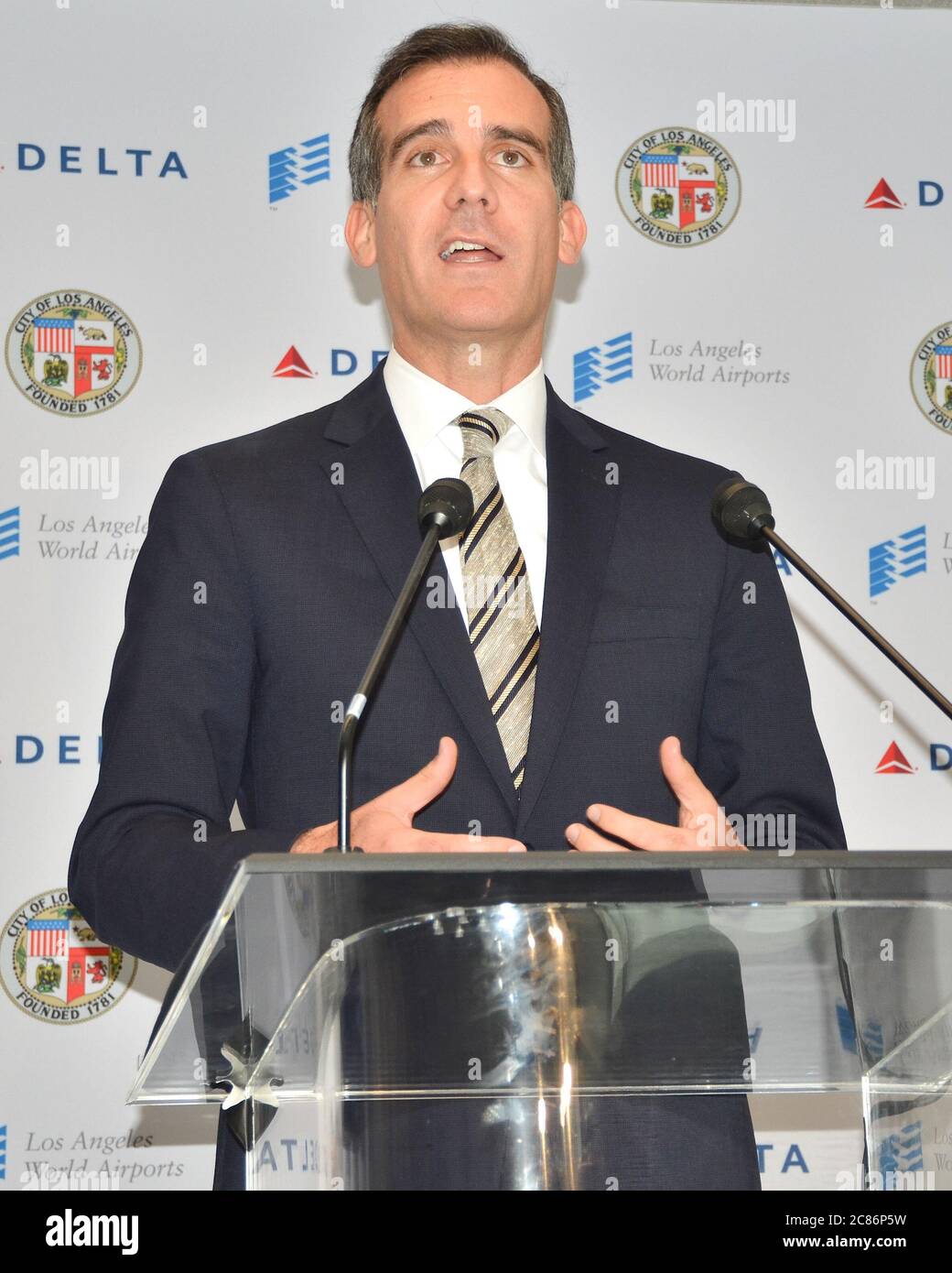 June 10, 2015, Los Angeles, California, USA: Eric Garcetti attends the ...