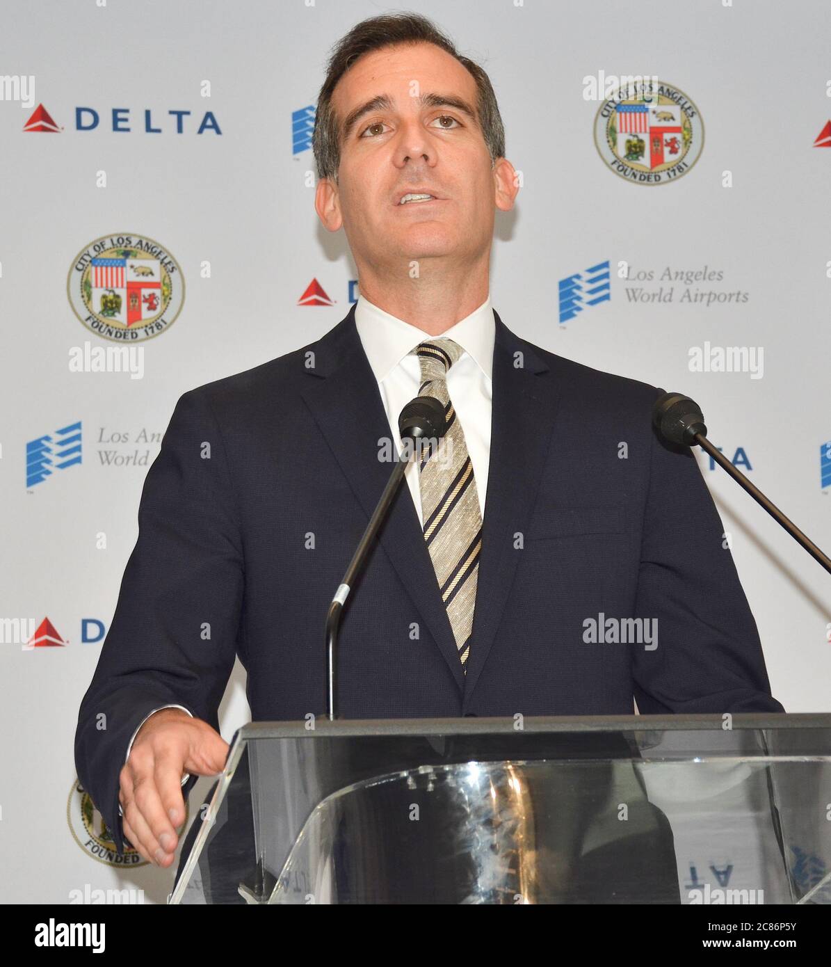 June 10, 2015, Los Angeles, California, USA: Eric Garcetti attends the ...