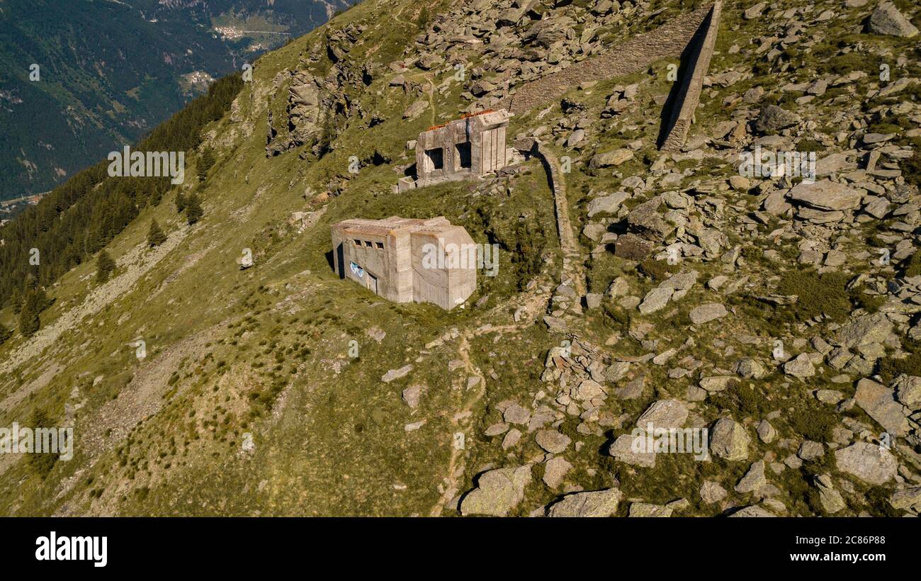 Vecchia Funivia - Valle Spluga Stock Photo - Alamy