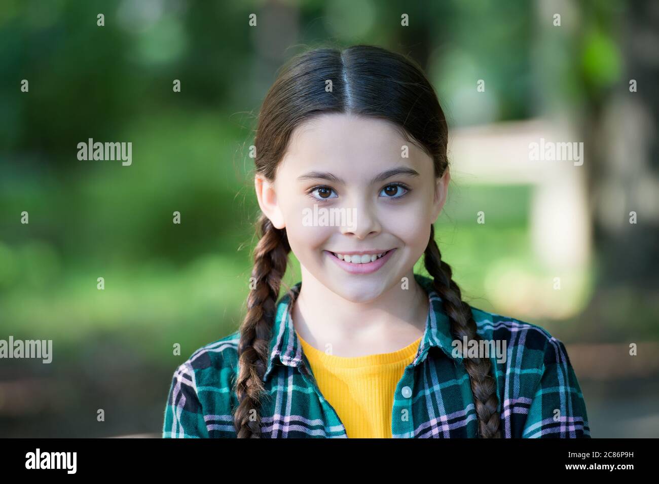 Healthy smile begins with child. Happy kid smile on summer day. Little ...