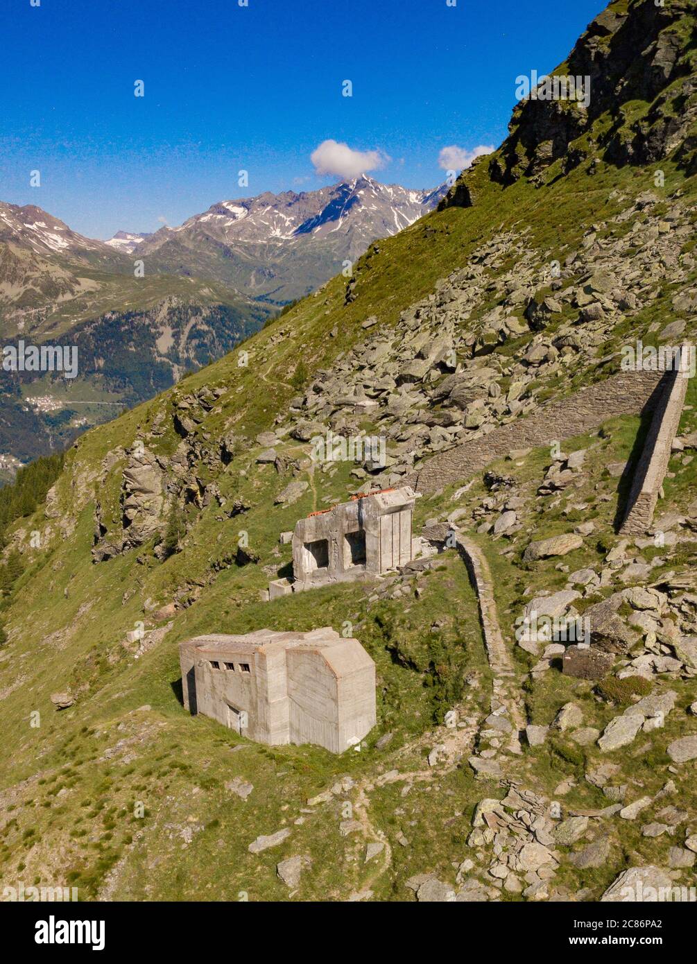 Vecchia Funivia - Valle Spluga Stock Photo - Alamy