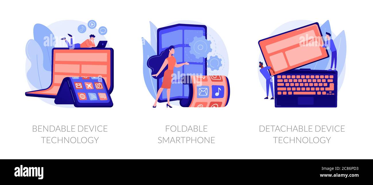 Innovative screen technologies vector concept metaphors Stock Vector ...