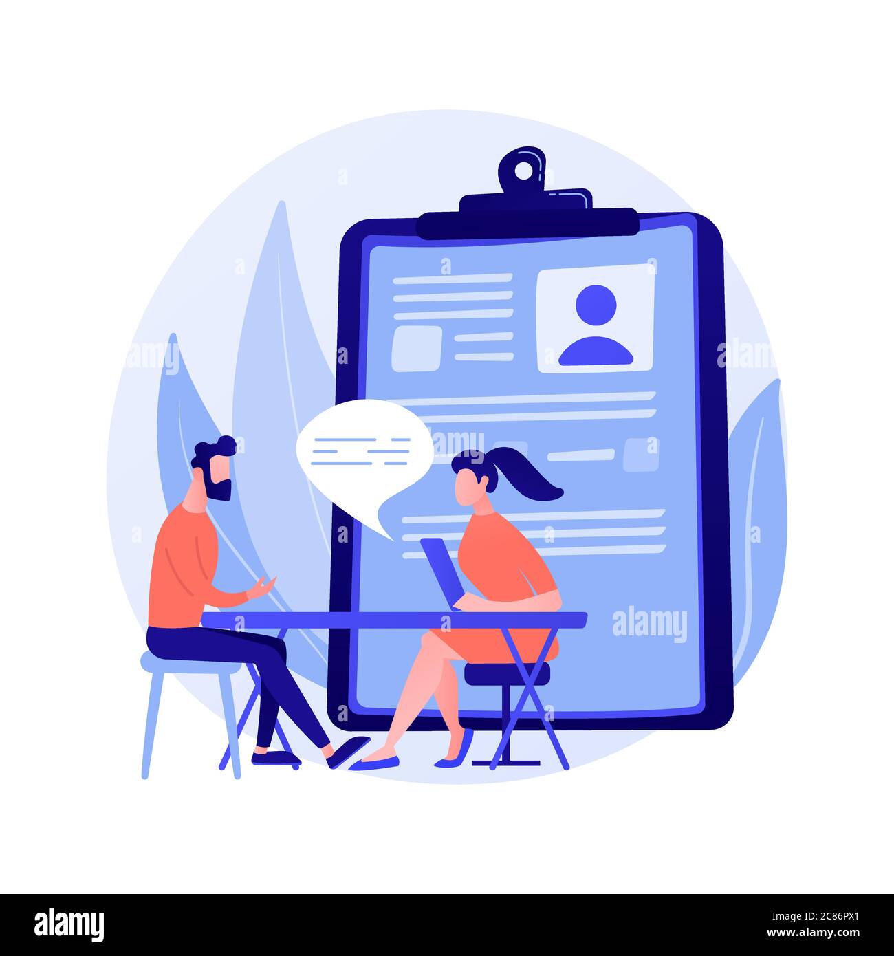 Interview process Stock Vector Images - Alamy