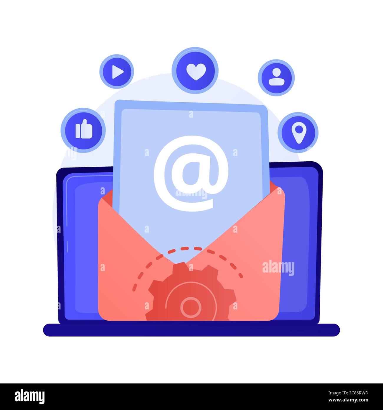 Electronic mailbox Stock Vector Images - Alamy