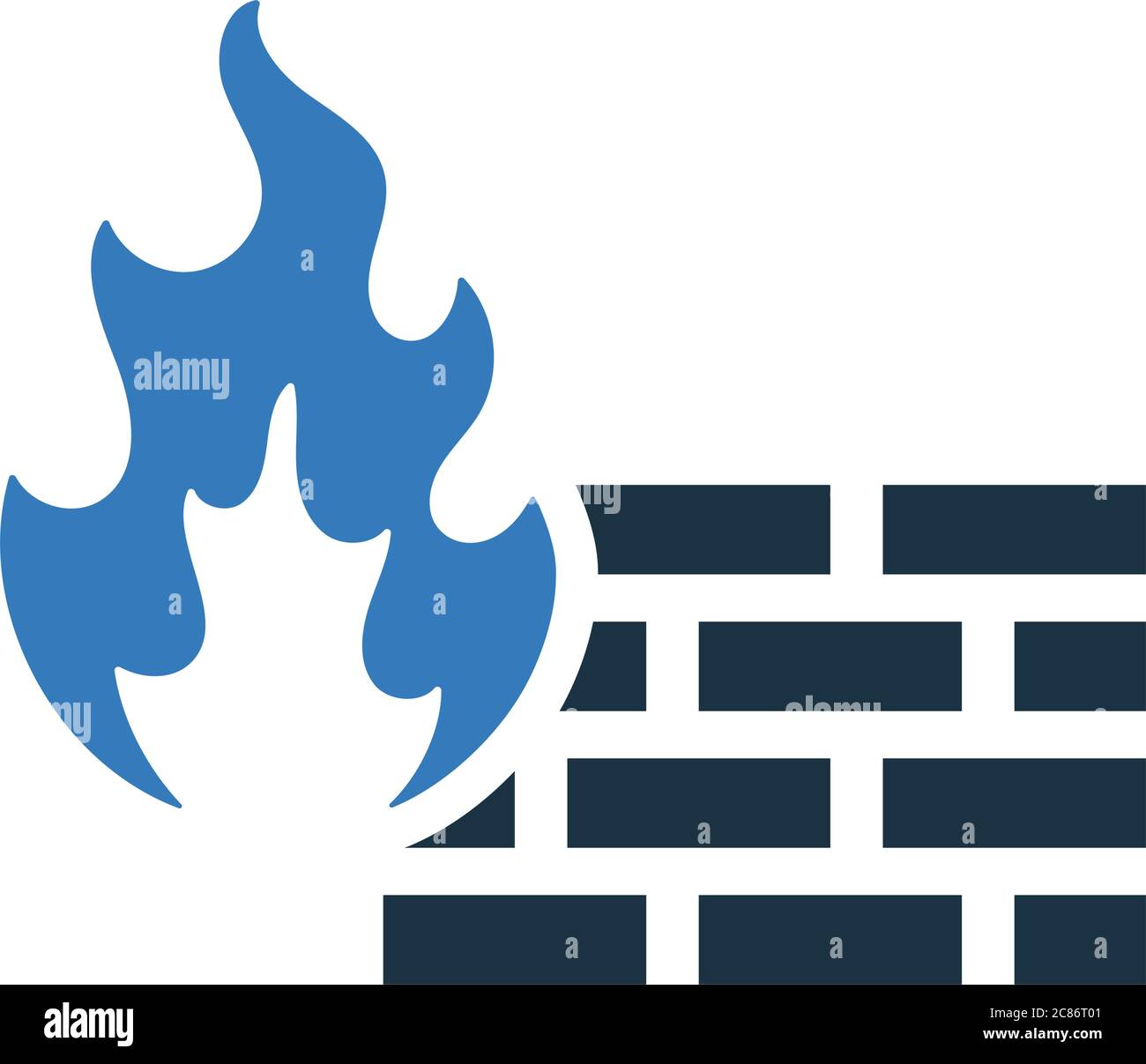 Firewall icon design. Use for commercial, print media, web or any type ...
