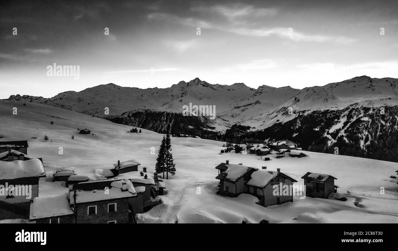 Panorama - Valle Spluga Stock Photo - Alamy