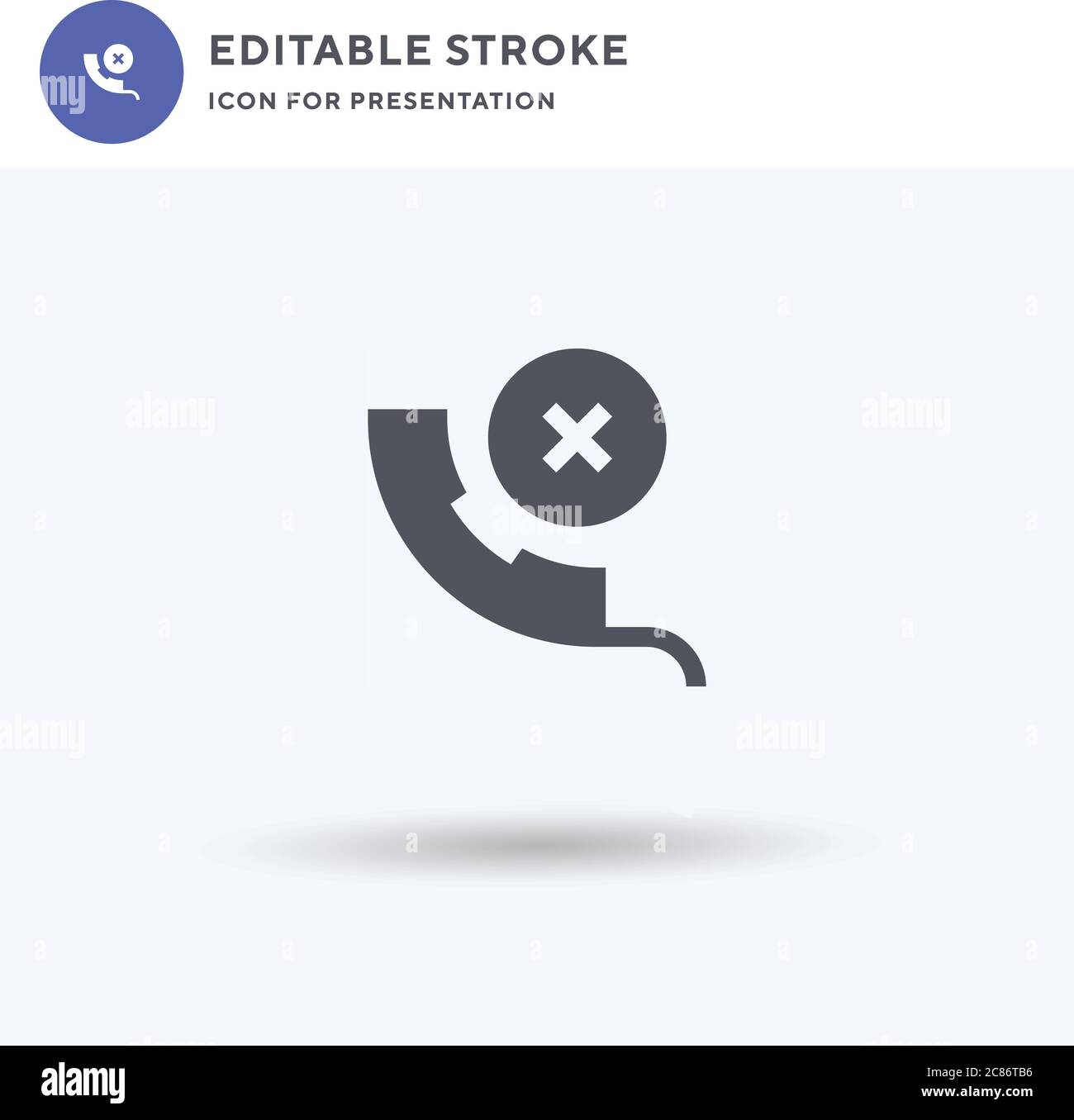 No Calls icon vector, filled flat sign, solid pictogram isolated on white, logo illustration. No ...