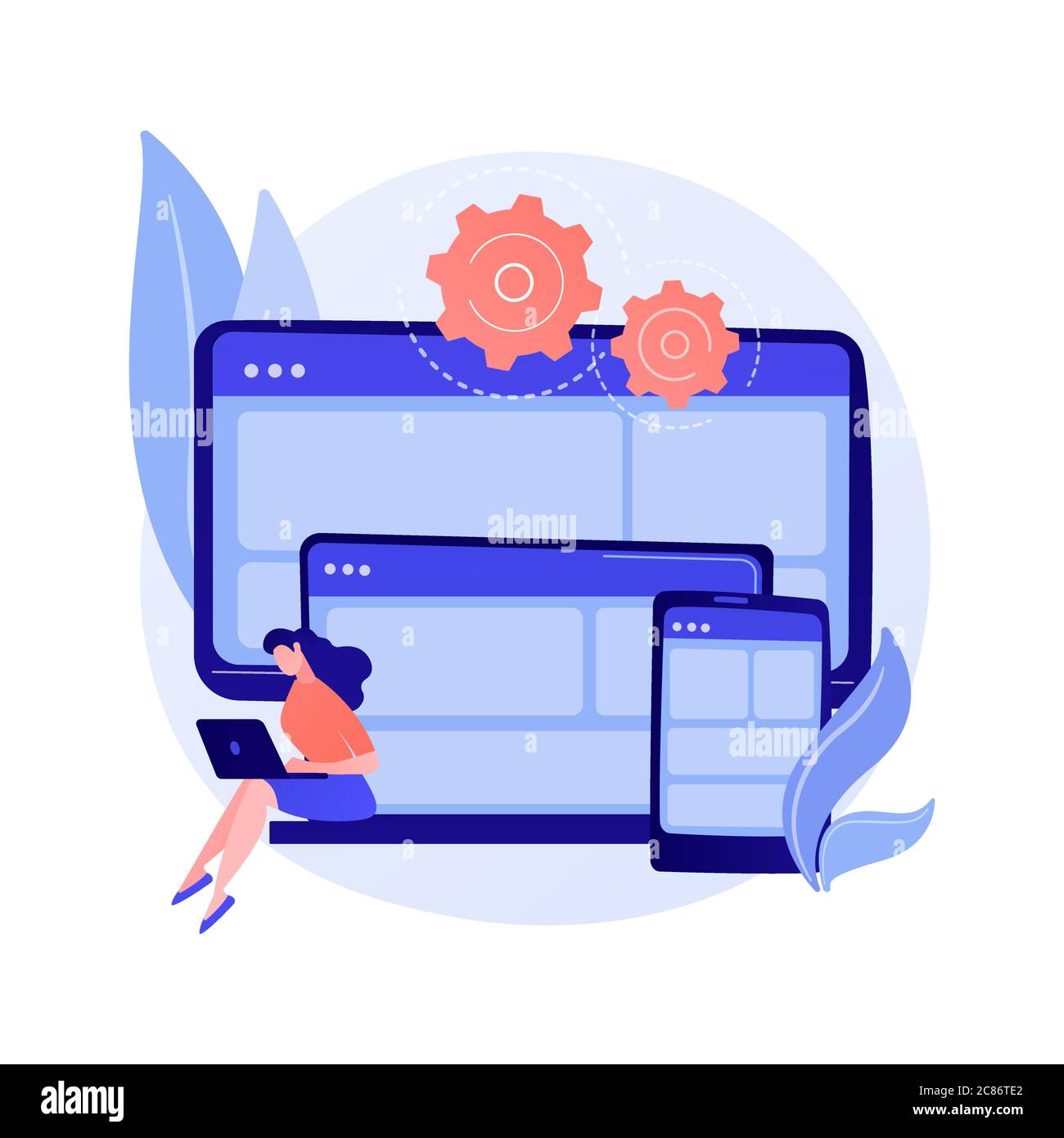 Web site adaptive phone Cut Out Stock Images & Pictures - Alamy