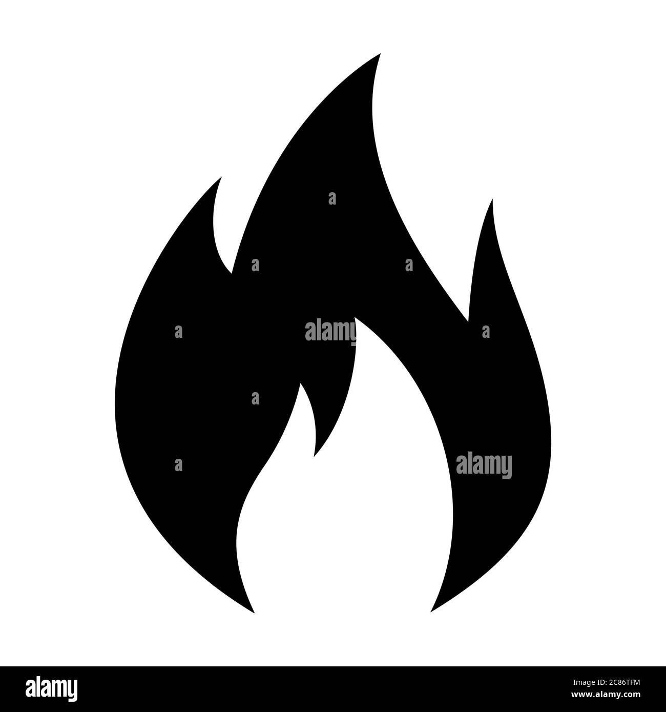 Fire flame icon. Fire hot flames vector sign isolated on white ...