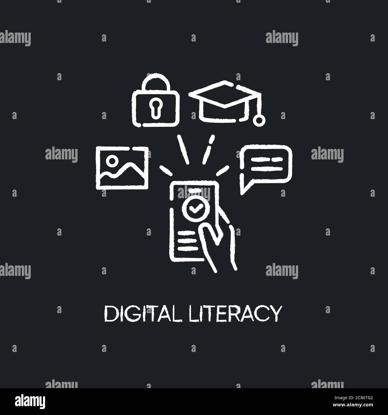 Digital literacy chalkboard Stock Vector Images - Alamy