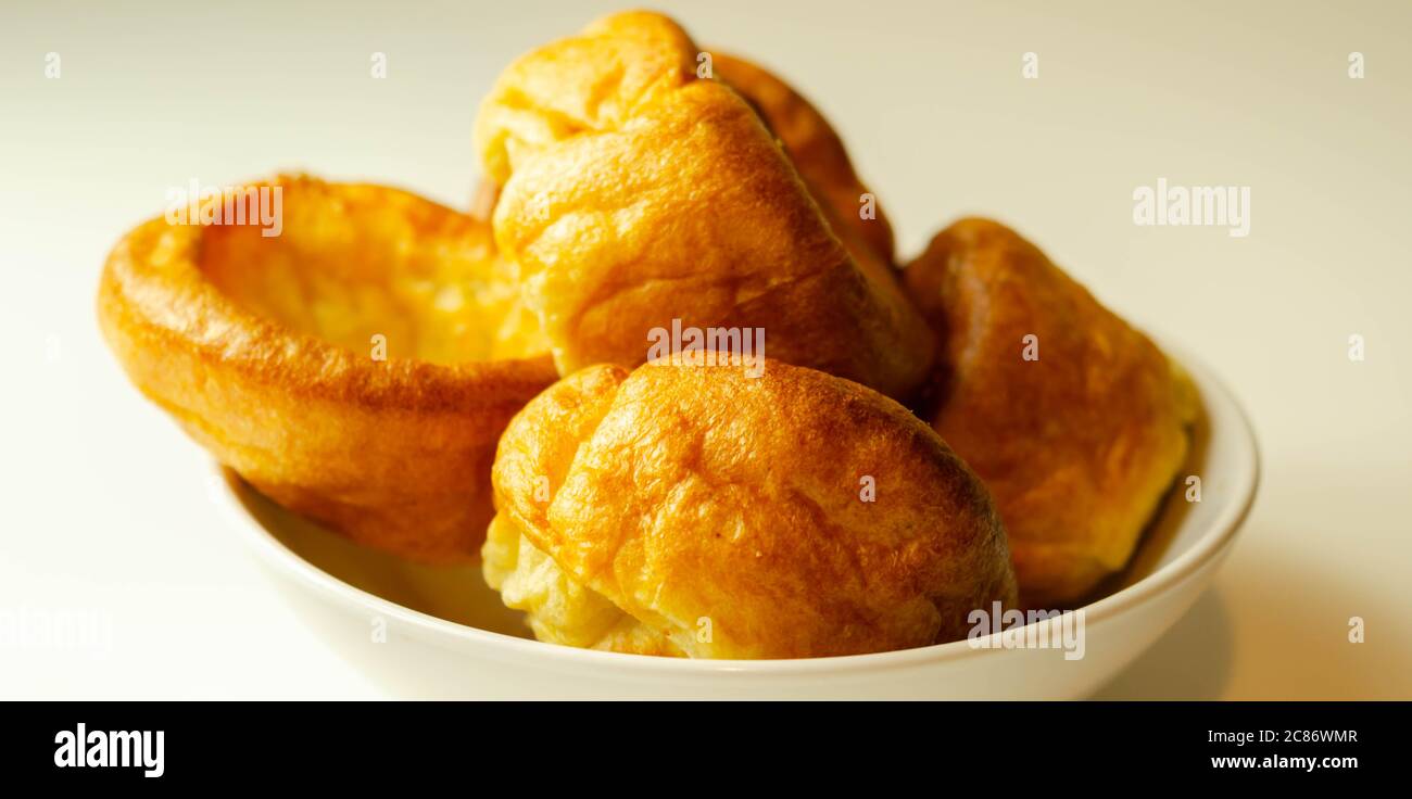 Traditional English Yorkshire pudding, wonderfully crisp and golden ...