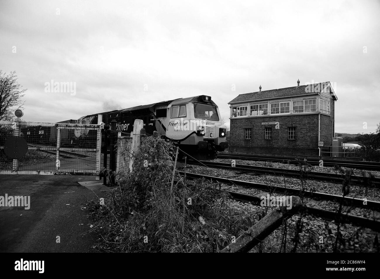 "70017" at Bishton Crossing with a Wentloog - Southampton Freightliner ...