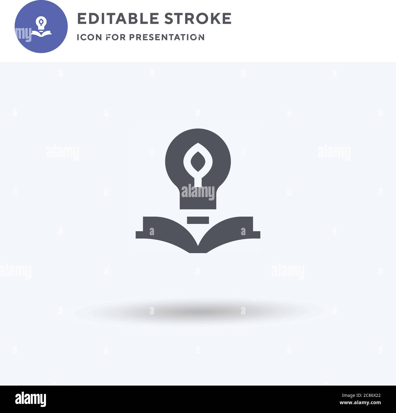 Knowledge icon vector, filled flat sign, solid pictogram isolated on ...