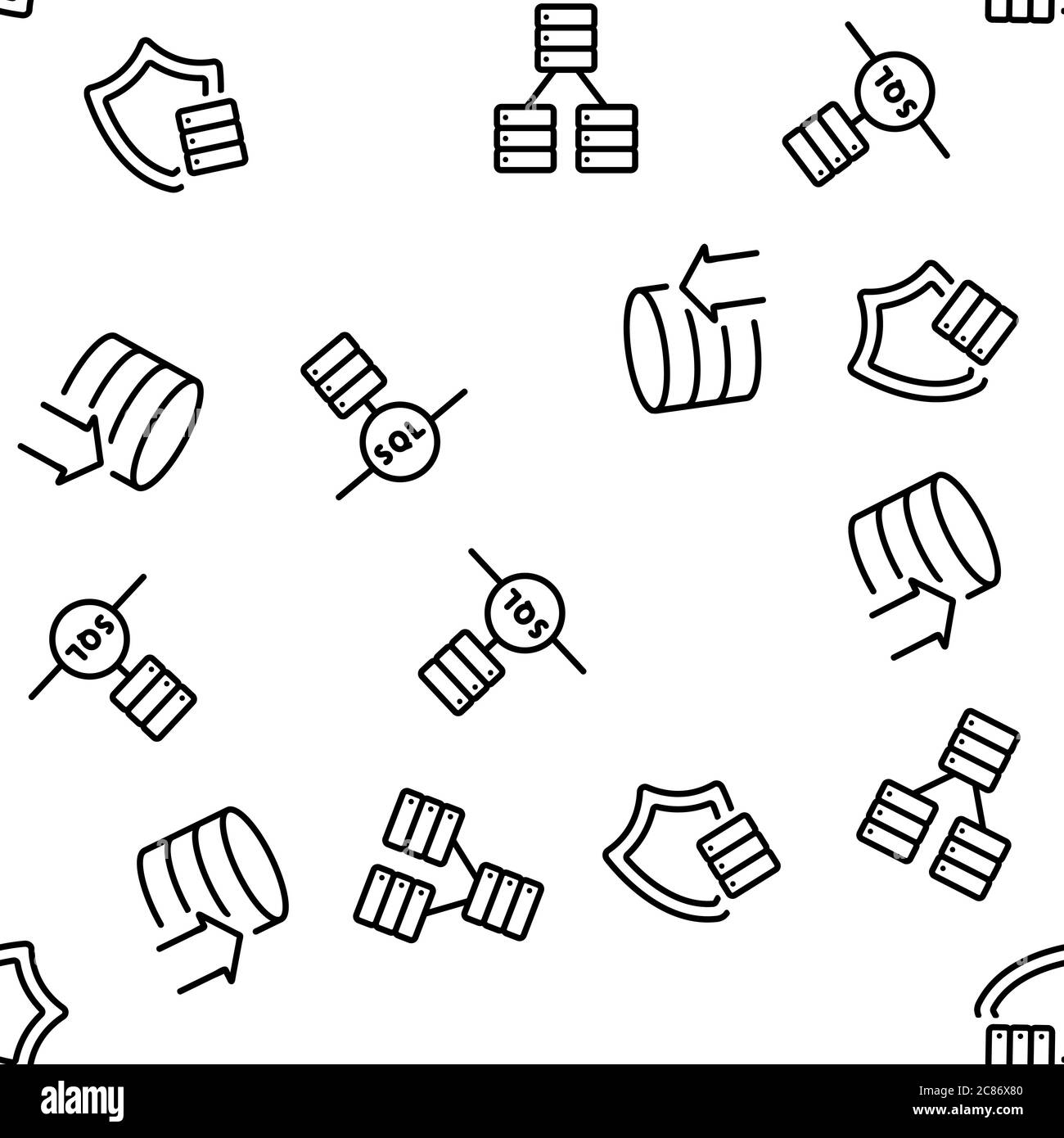 Sql Database Vector Seamless Pattern Stock Vector Image And Art Alamy 4063