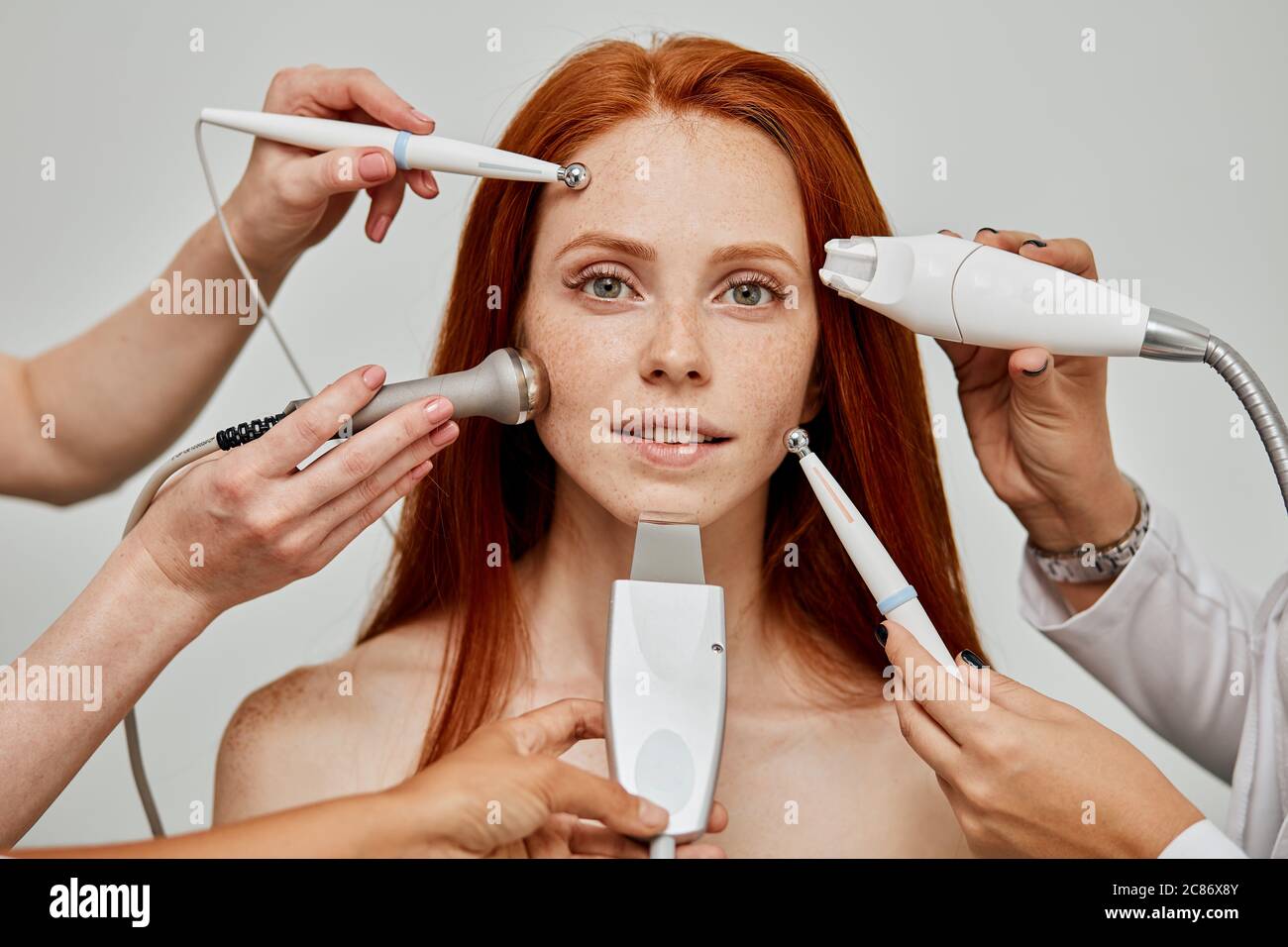 Cosmetology concept. Modern trends in cosmetic procedures Stock Photo ...