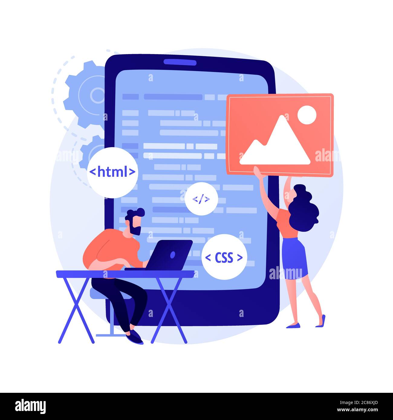 Mobile application development vector concept metaphor Stock Vector ...