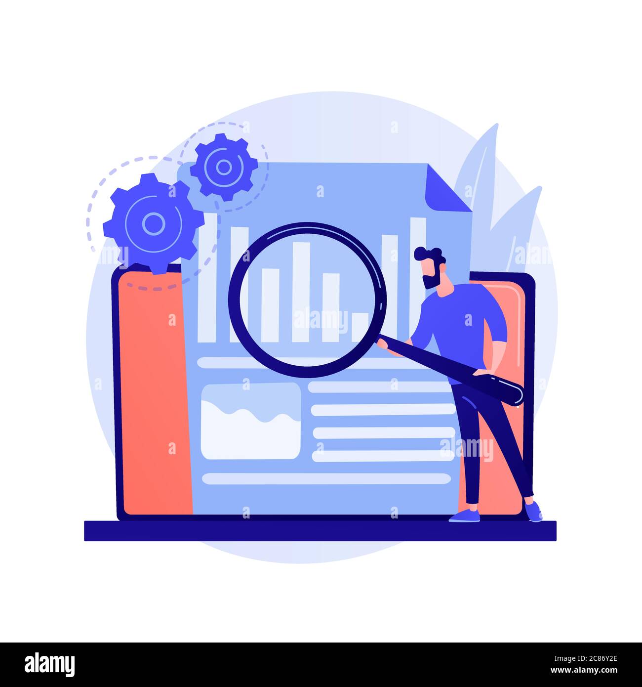 Company employee analyzing research Cut Out Stock Images & Pictures - Alamy