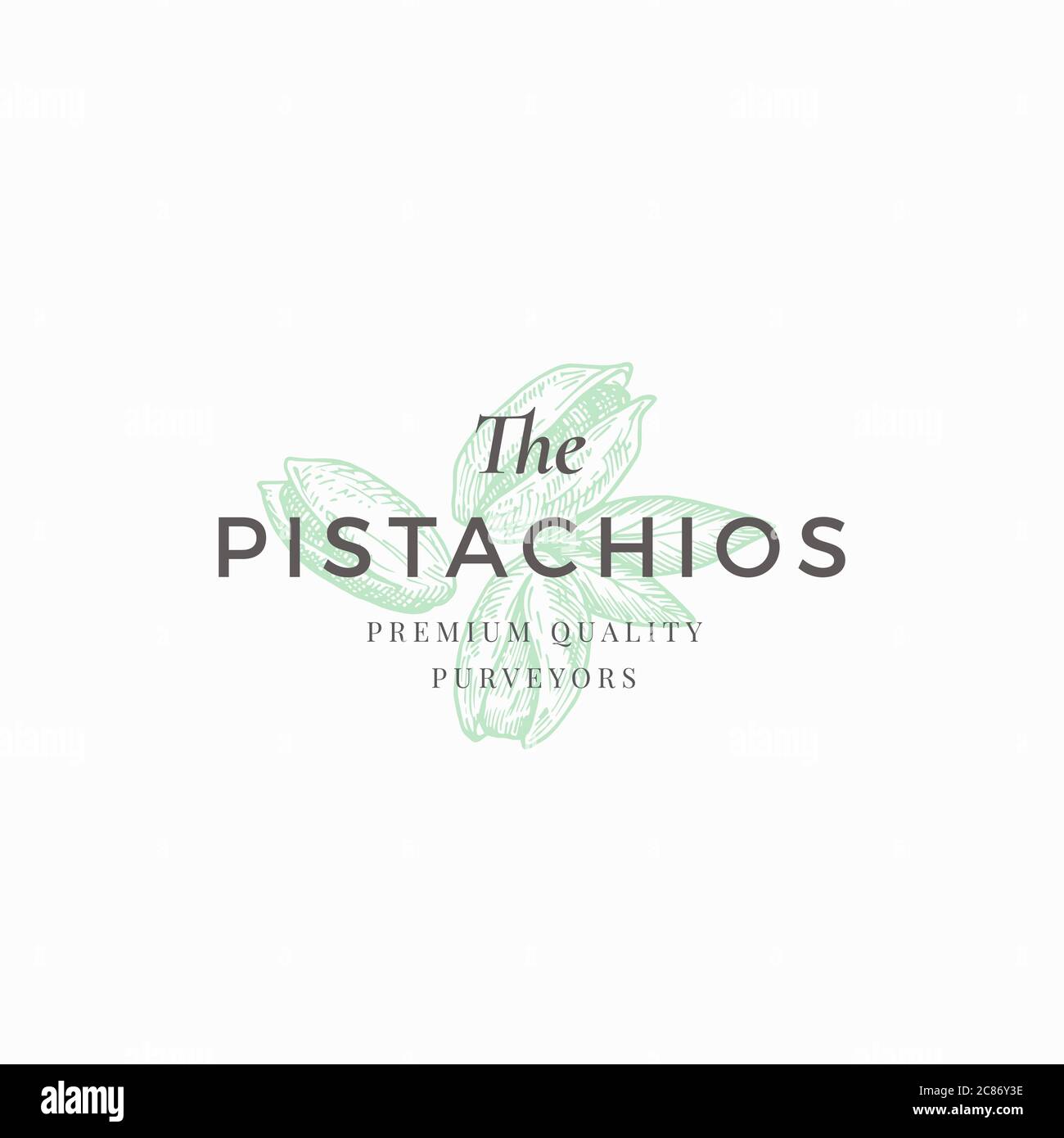 The Pistachios Abstract Vector Sign, Symbol or Logo Template. Elegant ...