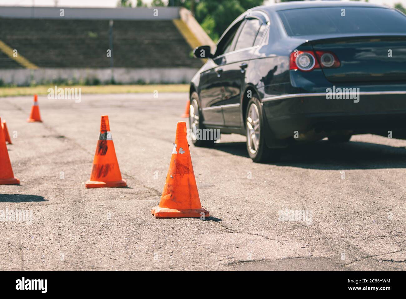 Student with traffic cone hi-res stock photography and images - Alamy