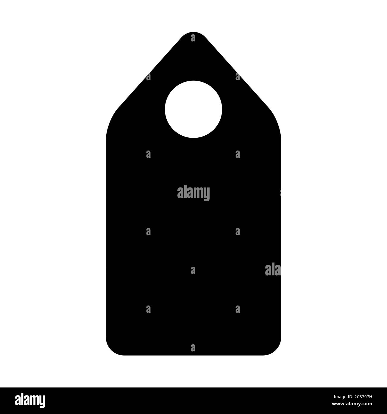 Tag label icon isolated on white background. Empty symbol, flat button ...