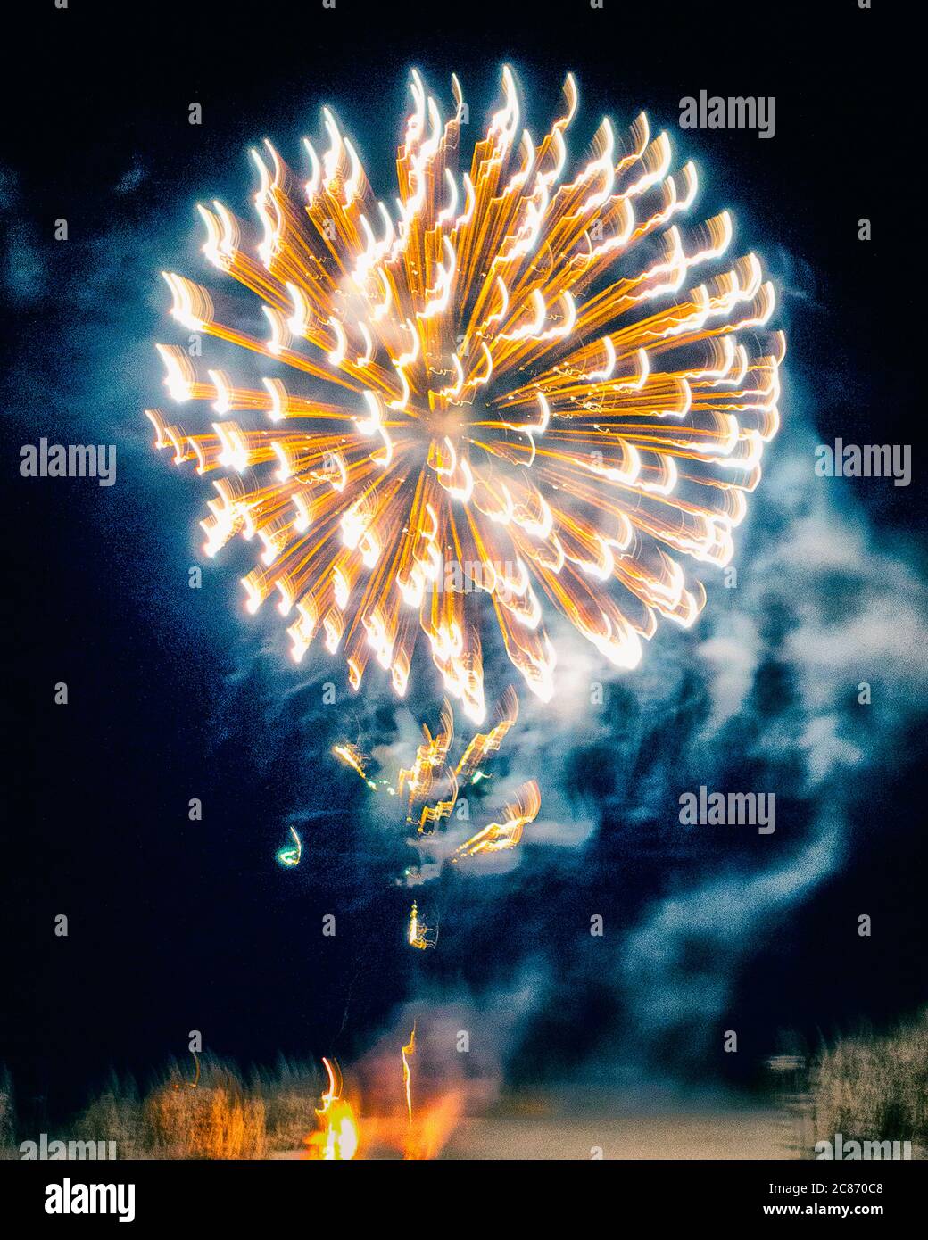 Fireworks at Night Stock Photo - Alamy