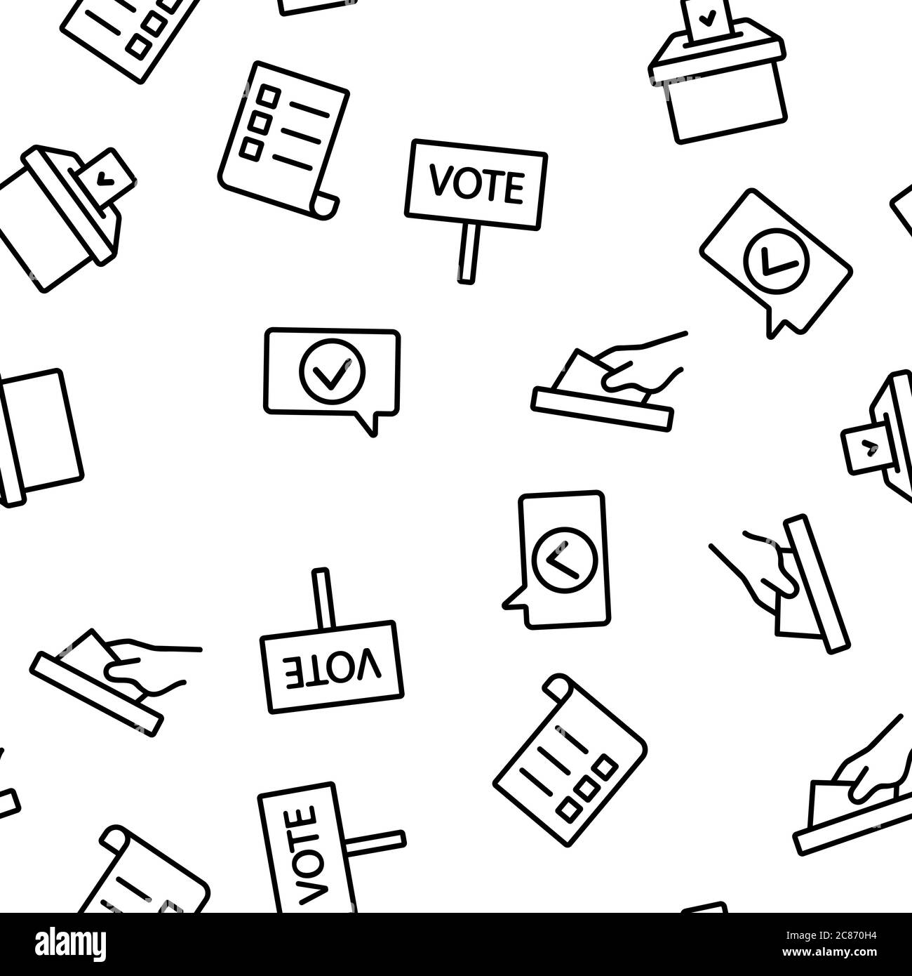 Voting And Elections Vector Seamless Pattern Stock Vector Image & Art ...
