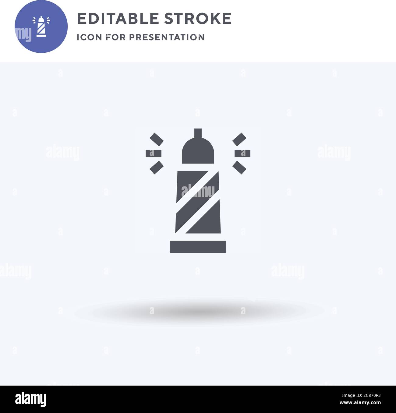 Lighthouse icon vector, filled flat sign, solid pictogram isolated on ...