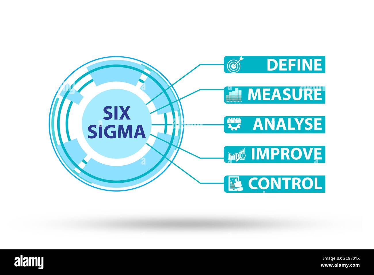 Six sigma illustration in lean management concept Stock Photo - Alamy