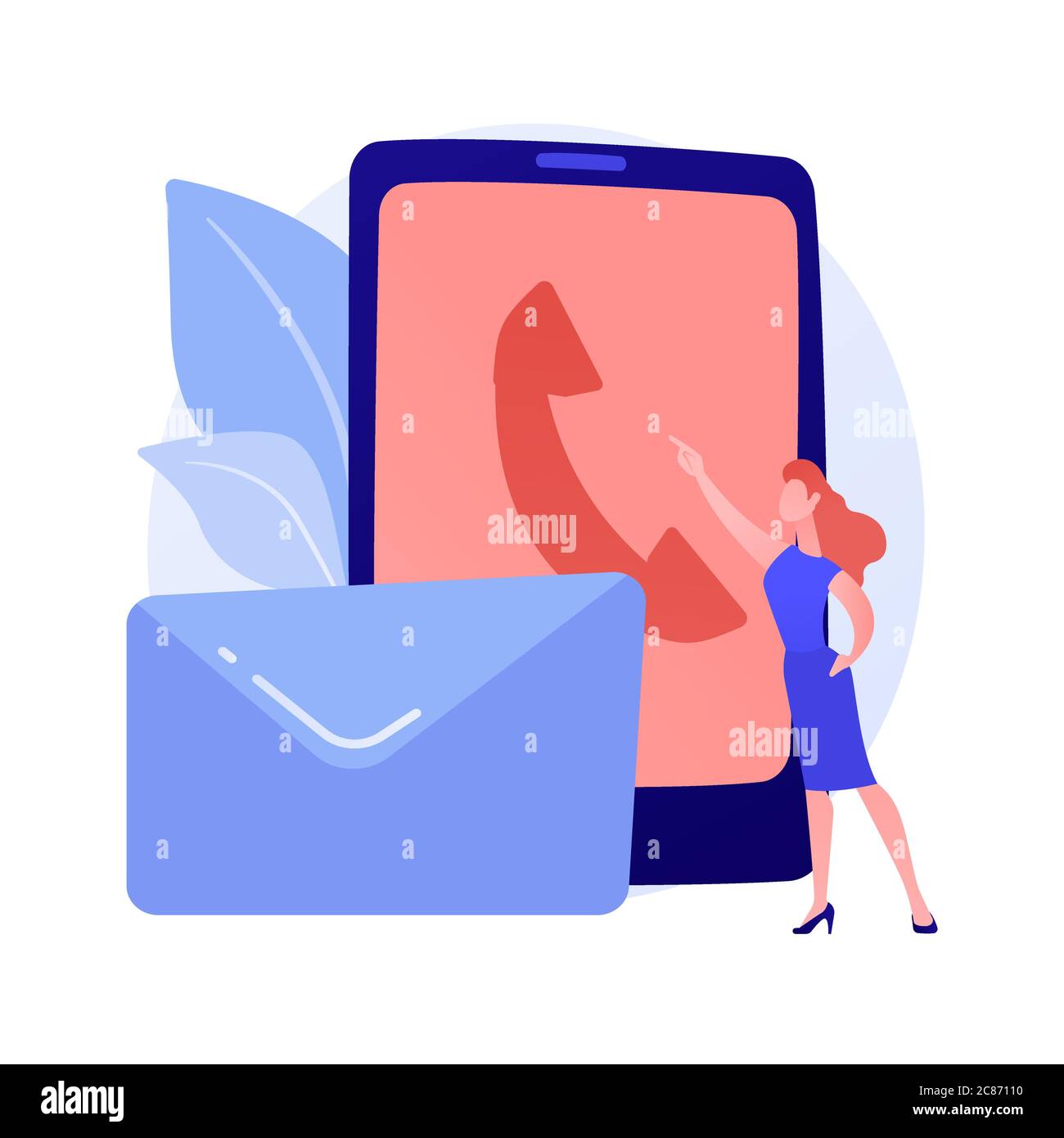 Getting in touch vector concept metaphor Stock Vector Image & Art - Alamy