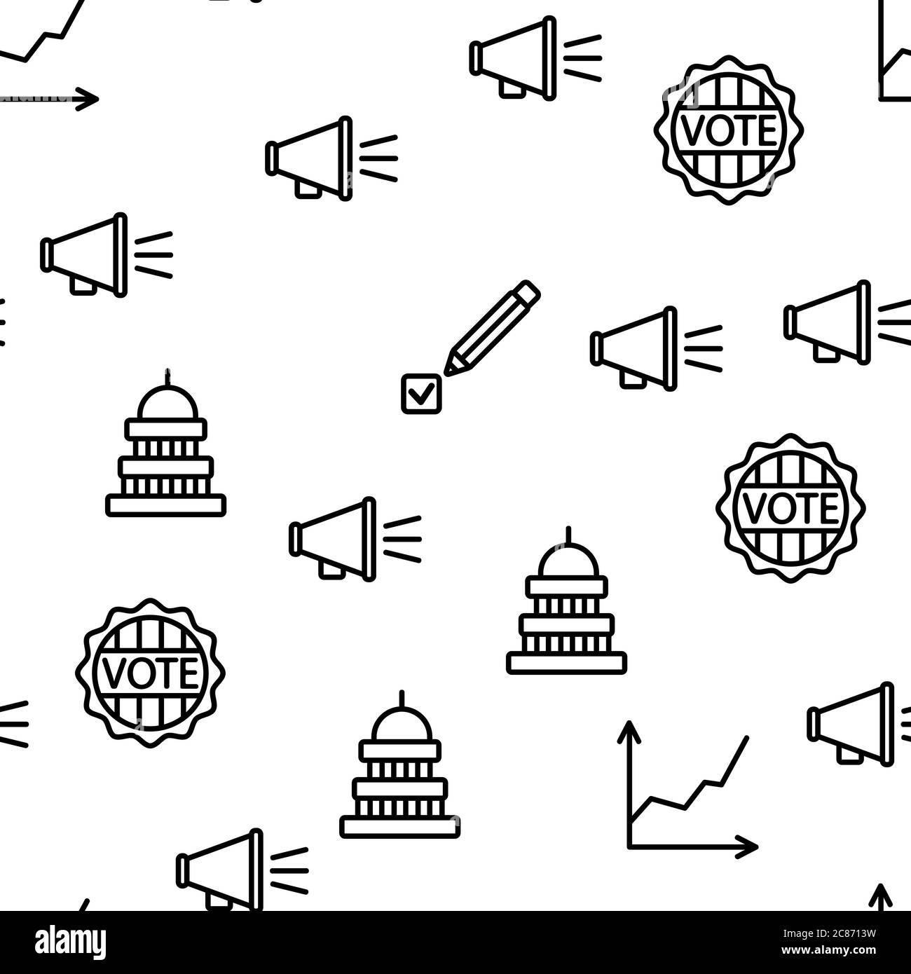 Voting And Elections Vector Seamless Pattern Stock Vector Image & Art ...