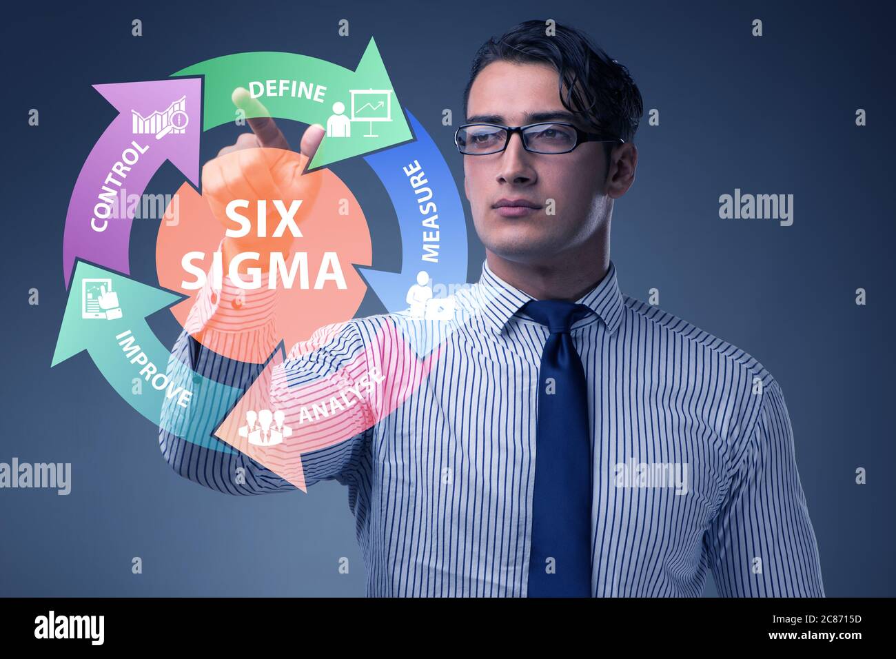 Concept of the Lean management with six sigma Stock Photo - Alamy