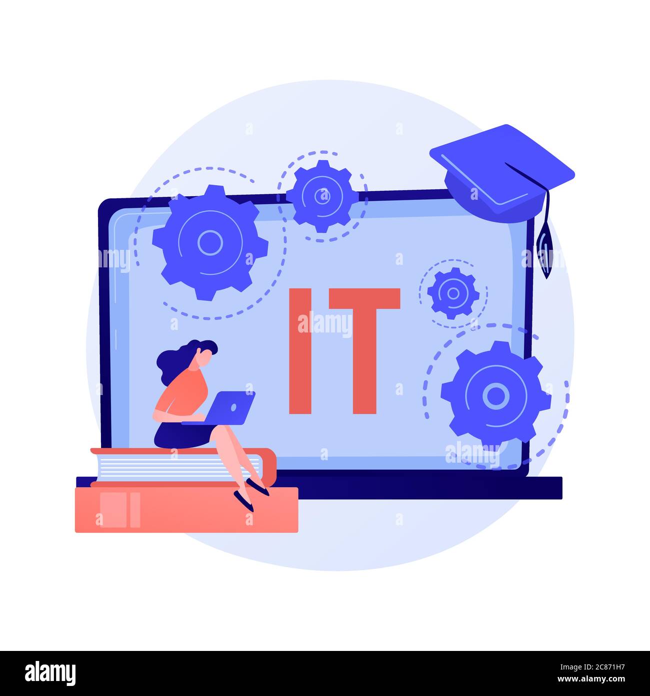 Information technology courses vector concept metaphor Stock Vector ...