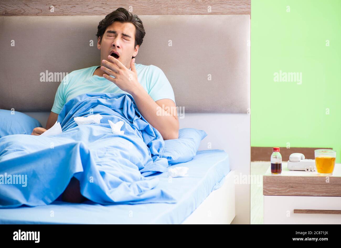 The man suffering from sleeping disorder and insomnia Stock Photo - Alamy
