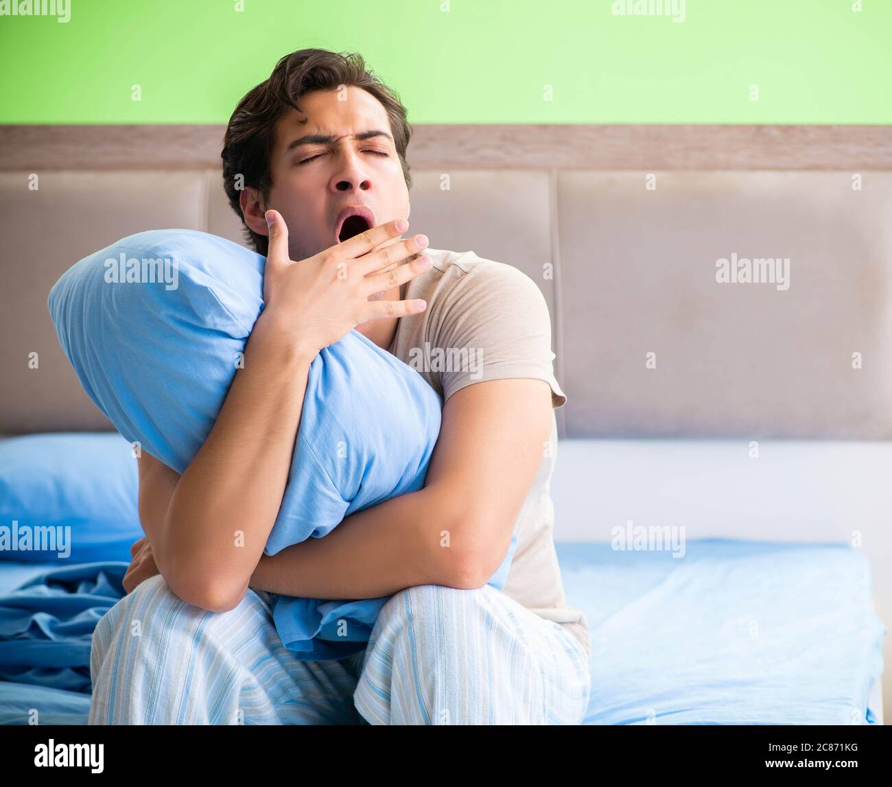 The man suffering from sleeping disorder and insomnia Stock Photo - Alamy