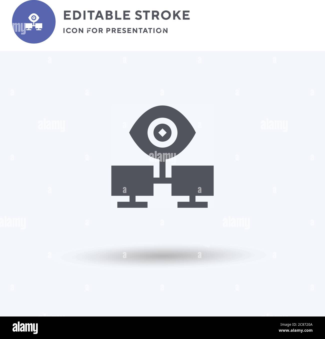 Monitoring icon vector, filled flat sign, solid pictogram isolated on ...