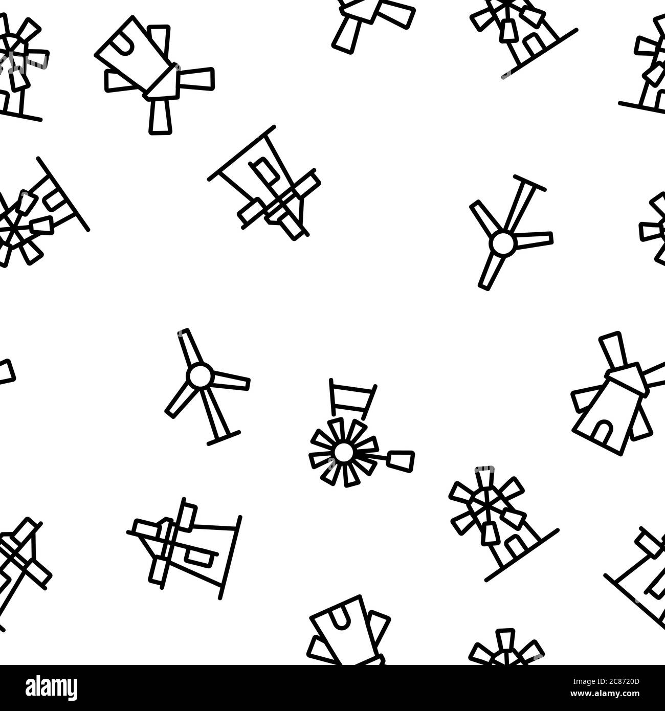 Windmill Building Vector Seamless Pattern Stock Vector Image & Art - Alamy