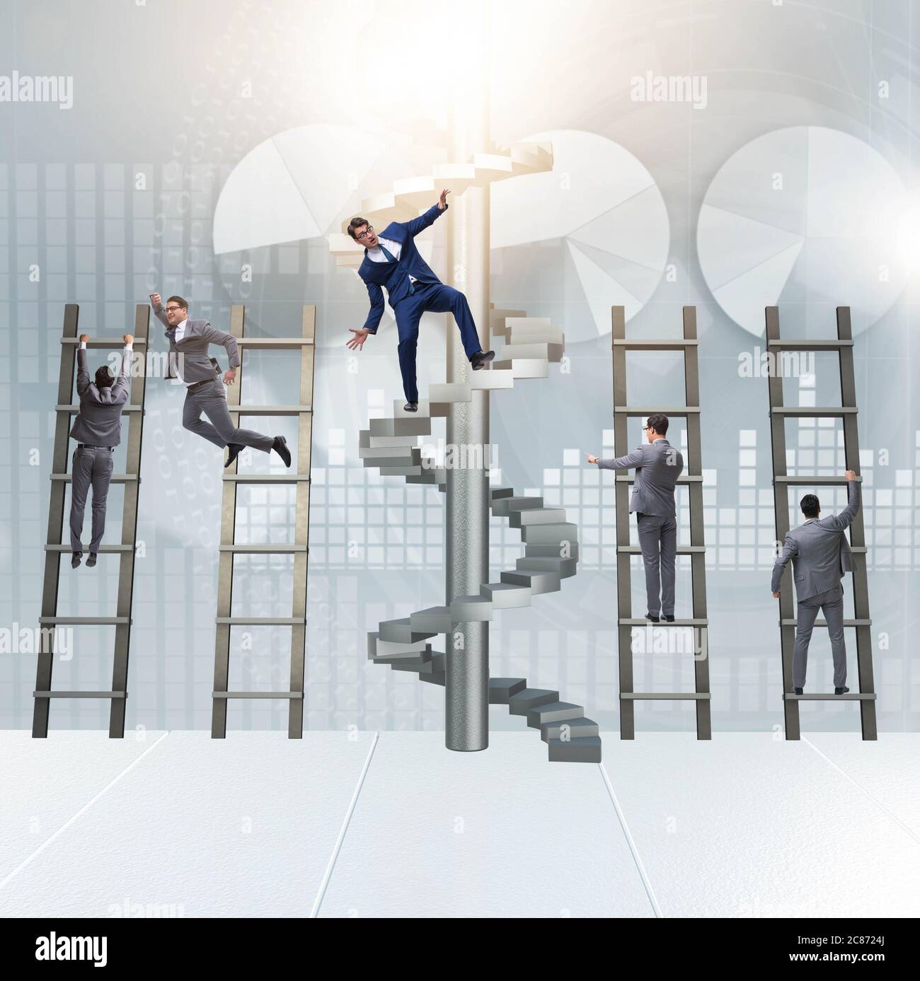 Man falling off ladder hi-res stock photography and images - Alamy