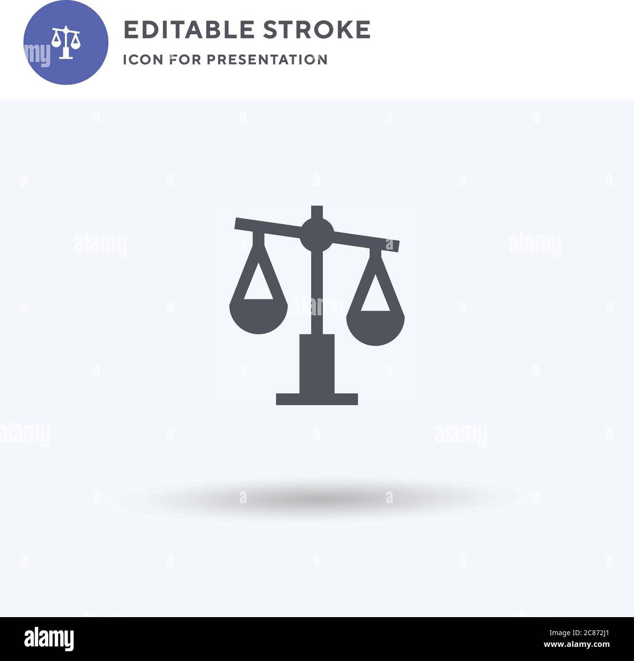 Scale icon vector, filled flat sign, solid pictogram isolated on white ...