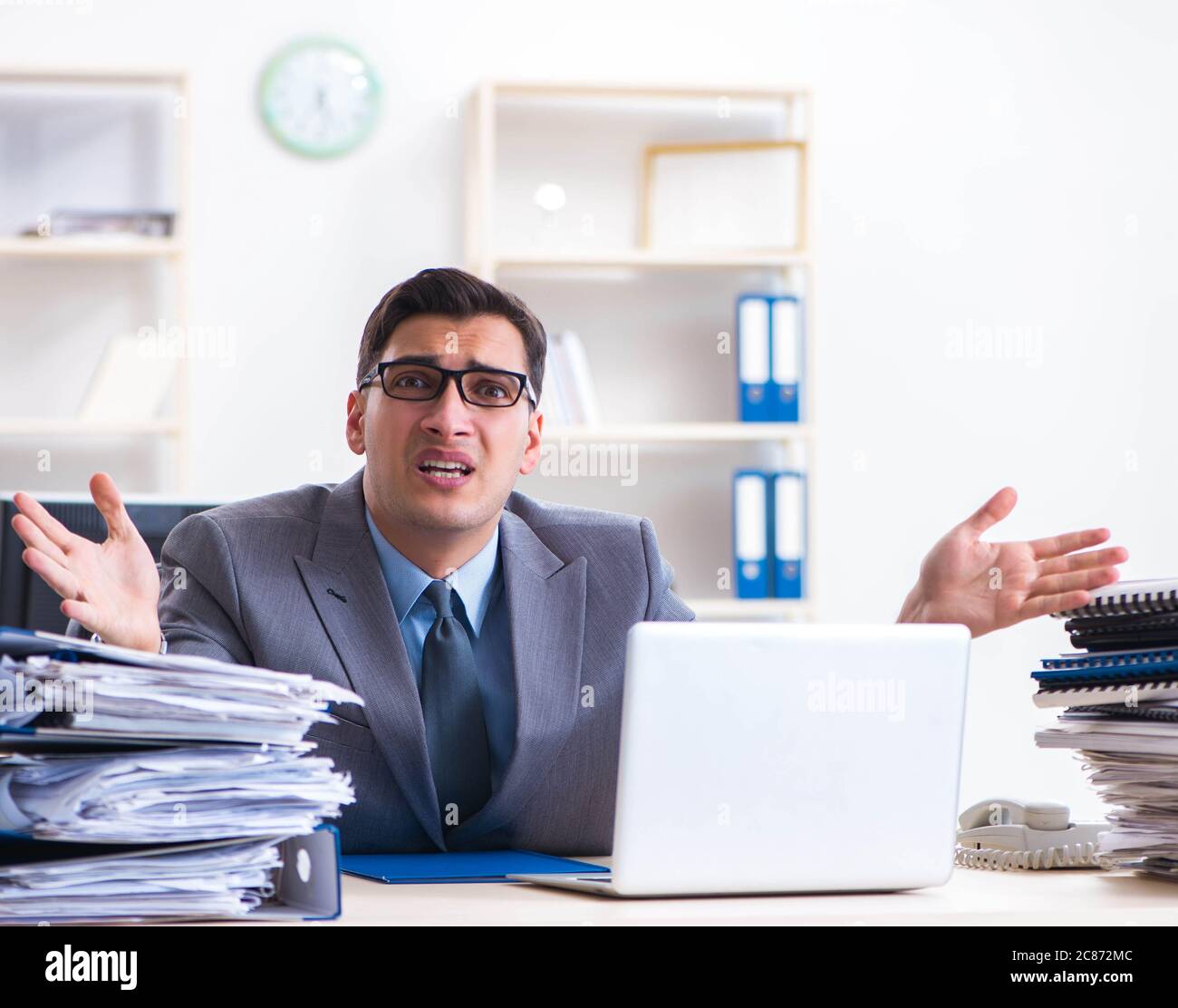 Overloaded work employee under hi-res stock photography and images - Alamy