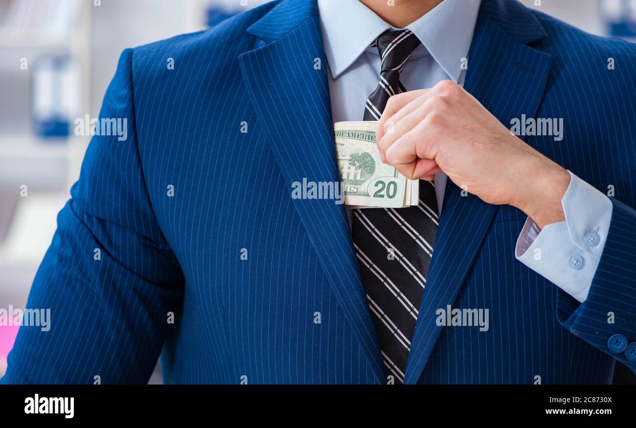 The businessman receiving his salary and bonus Stock Photo - Alamy