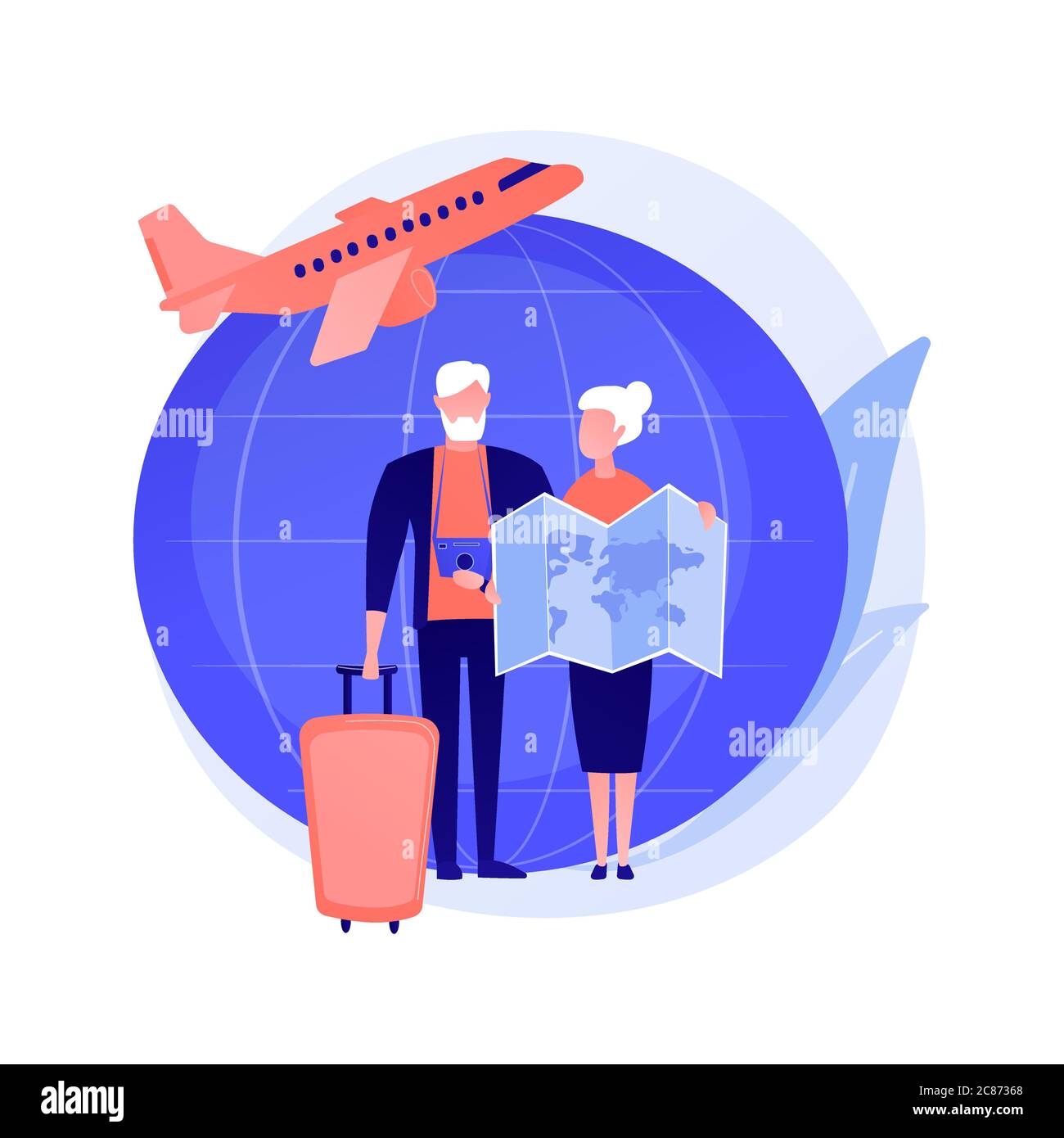 Travel concept retirement Stock Vector Images - Alamy