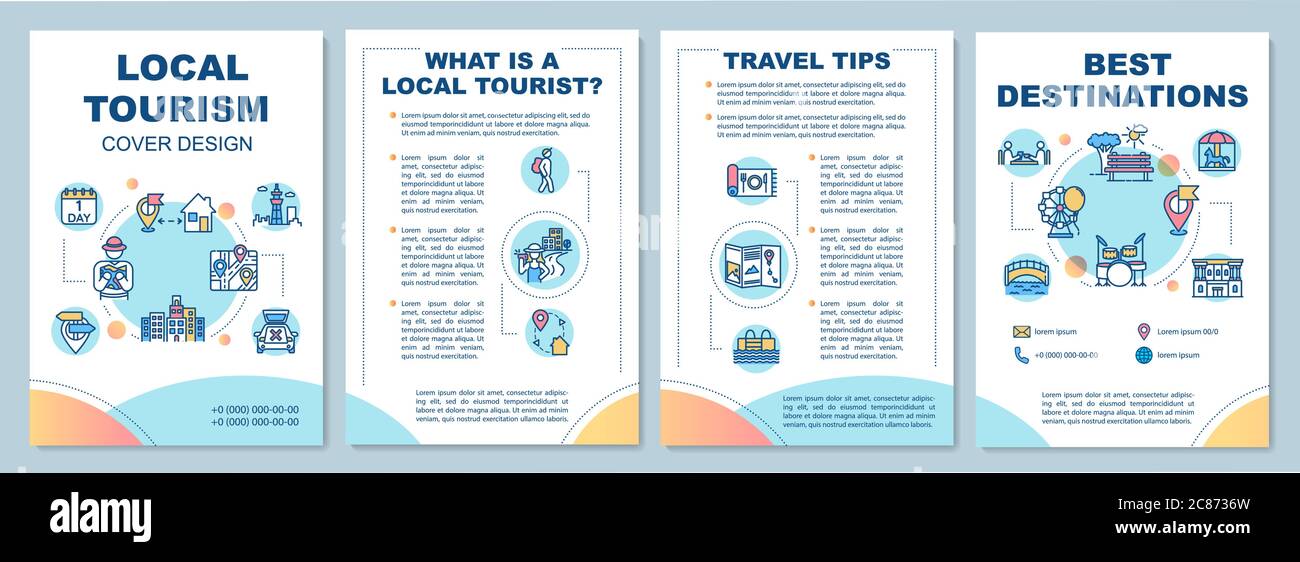 Local tourism brochure template. Domestic and urban tourism. Flyer ...