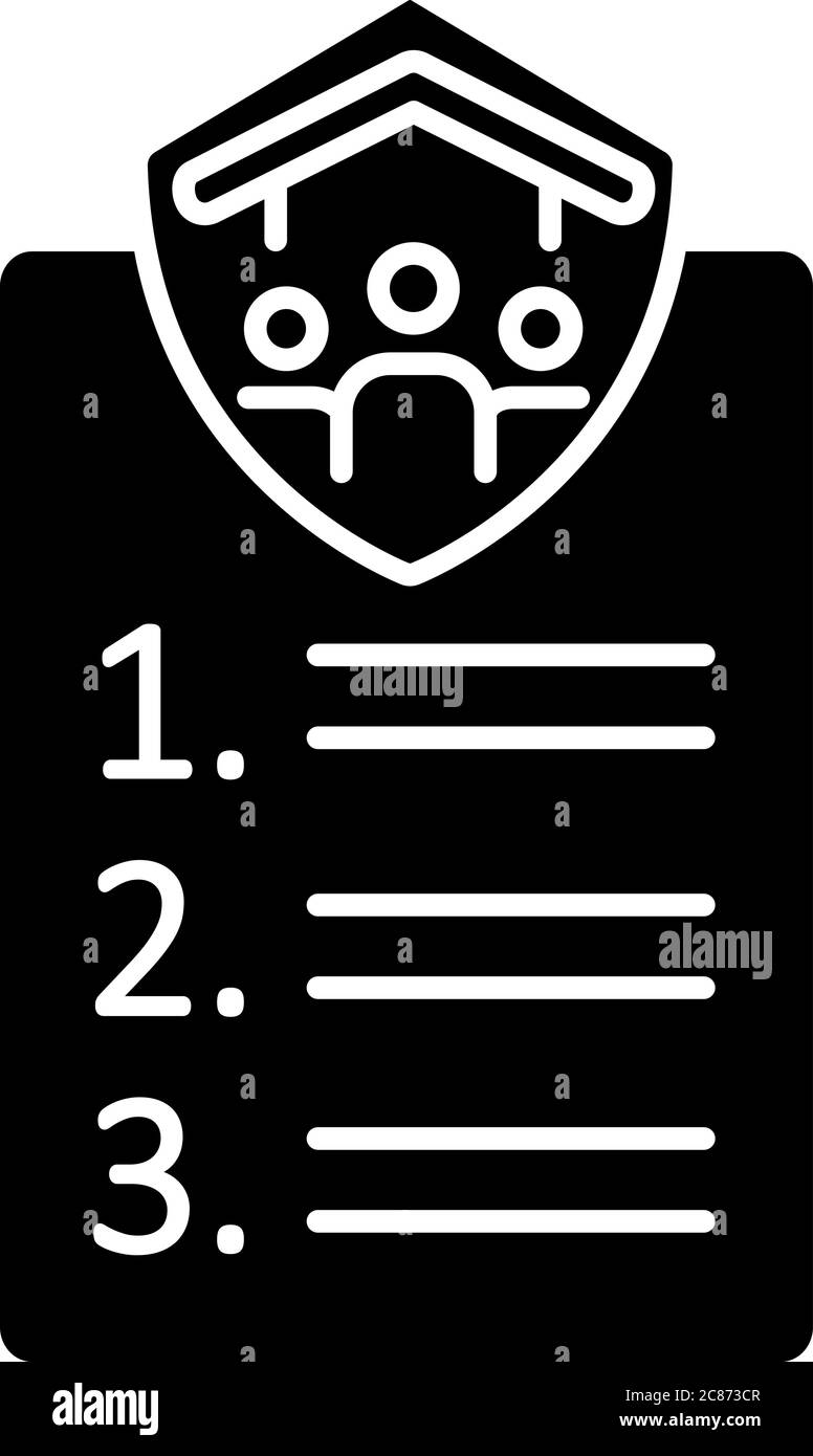 Roommates rules black glyph icon. Flatmates agreement. Sharing common ...