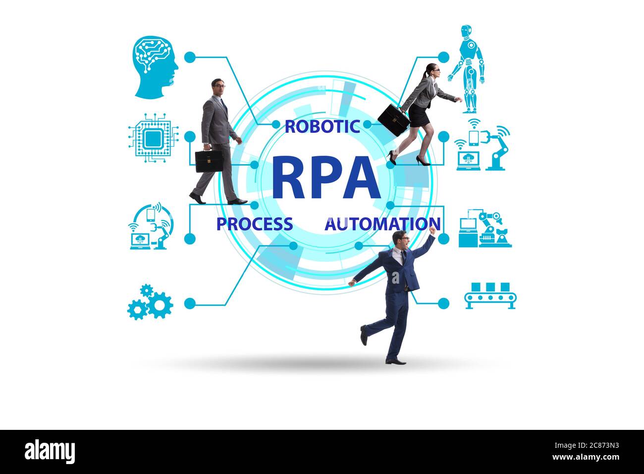 Concept of the RPA - robotic process automation Stock Photo - Alamy