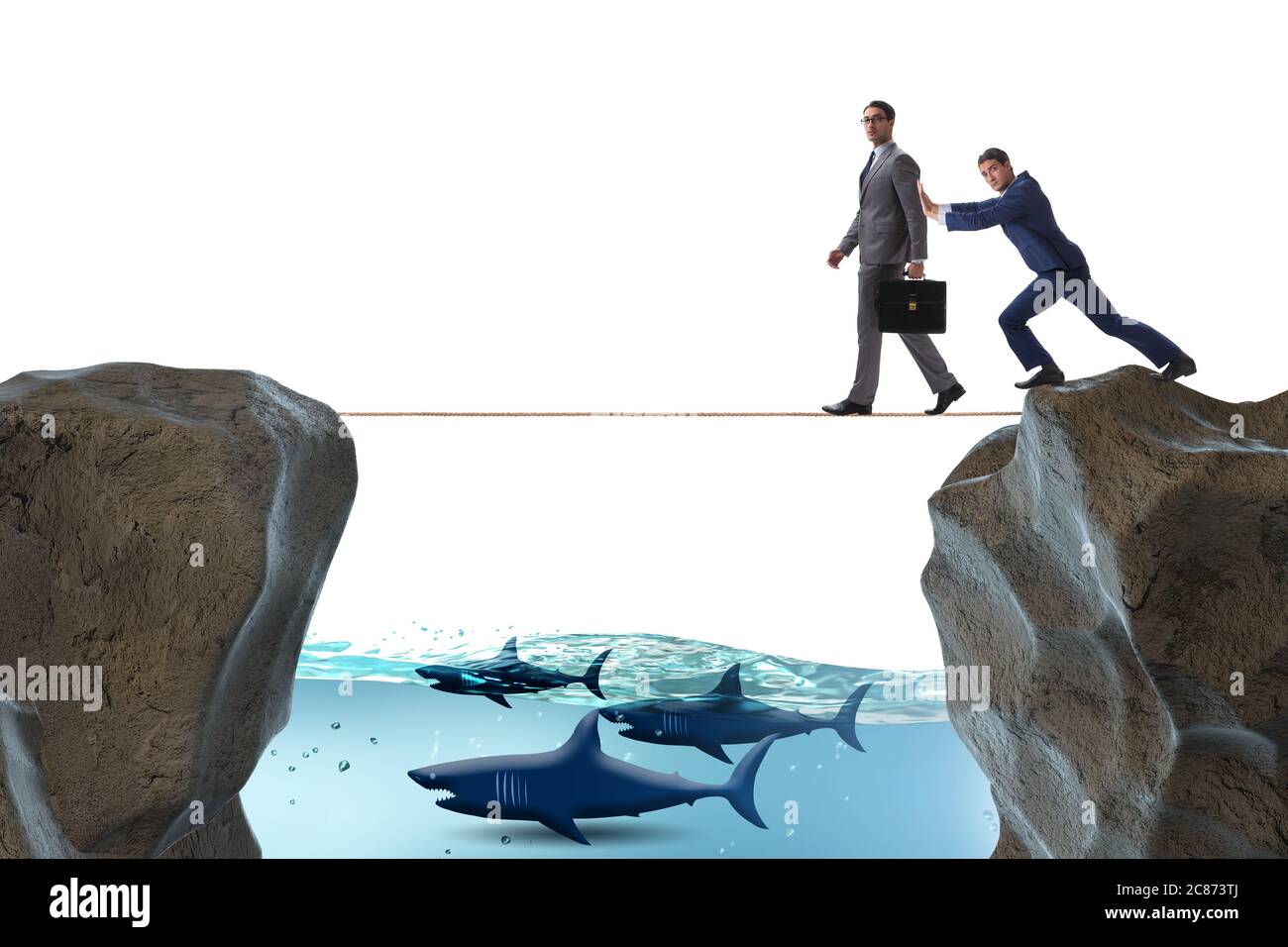 Concept of the unethical business competition Stock Photo - Alamy